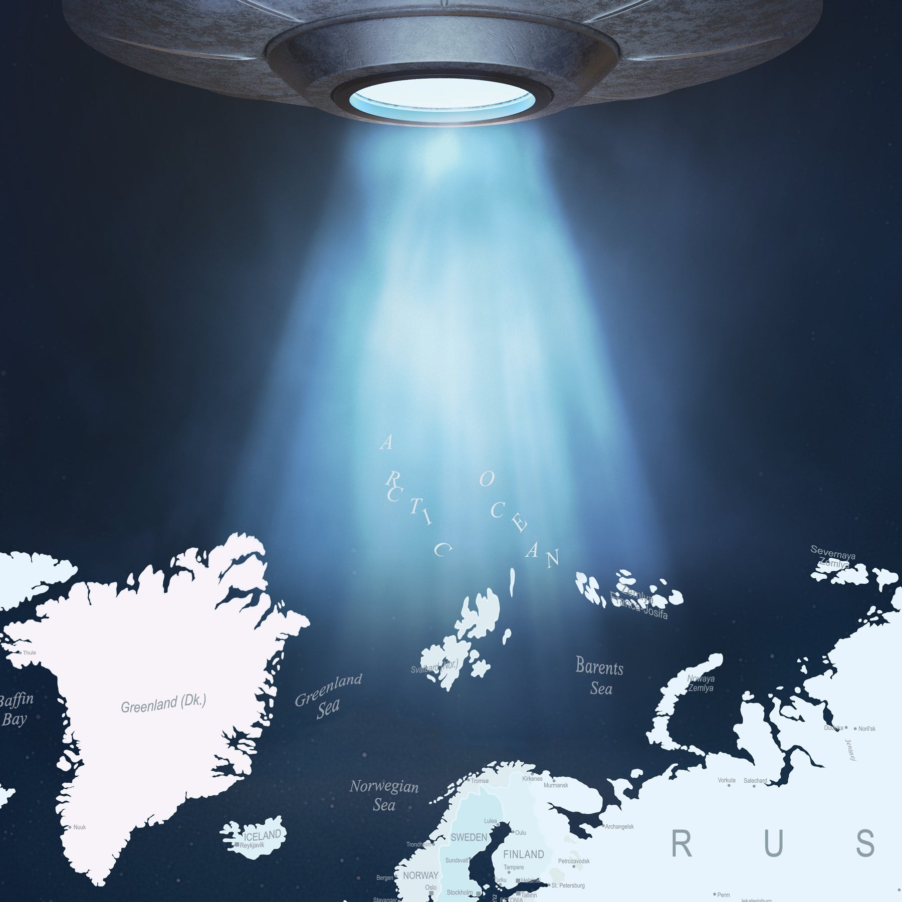 World Map - Alien Abduction – Stories For Walls UAE